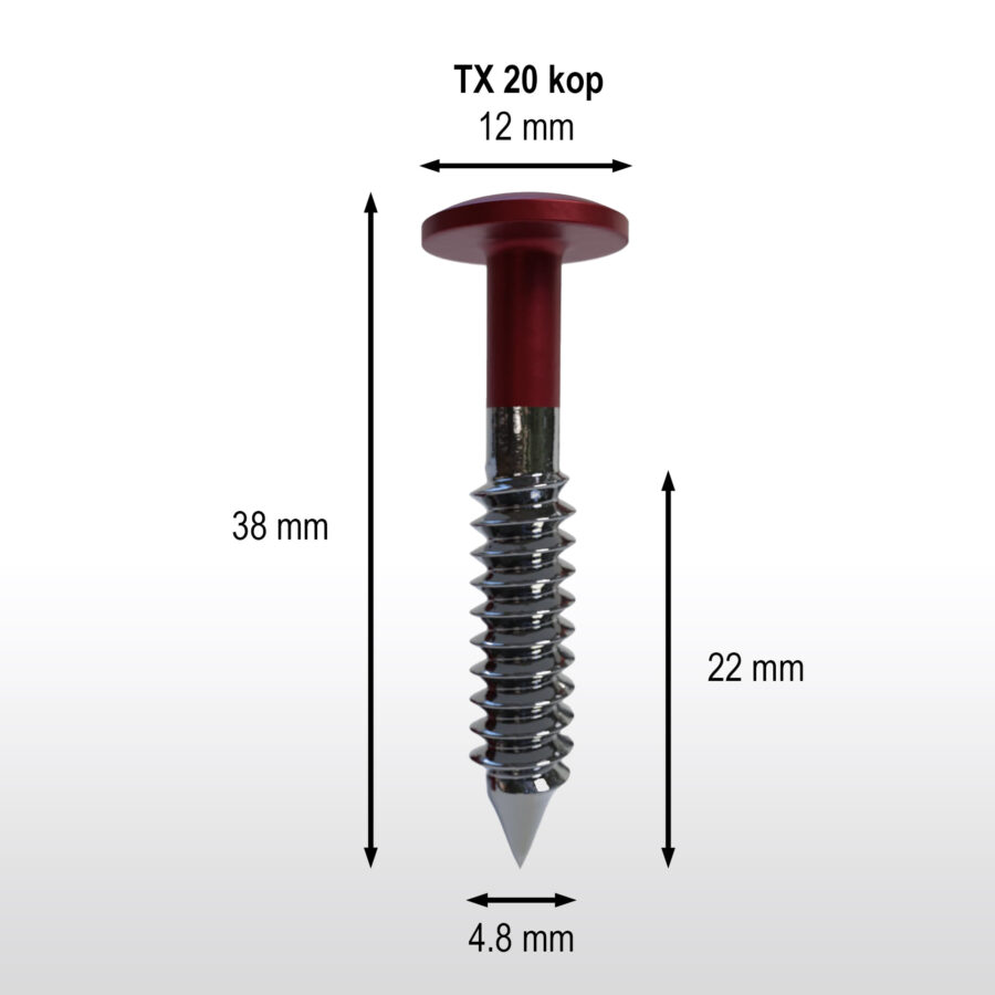 HPL schroeven RAL 3004 - Plexideal